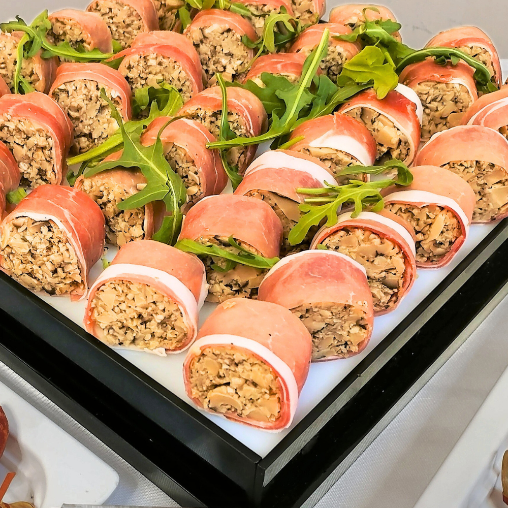 Parma Ham & Truffle Mushroom Roll - La Casa Catering